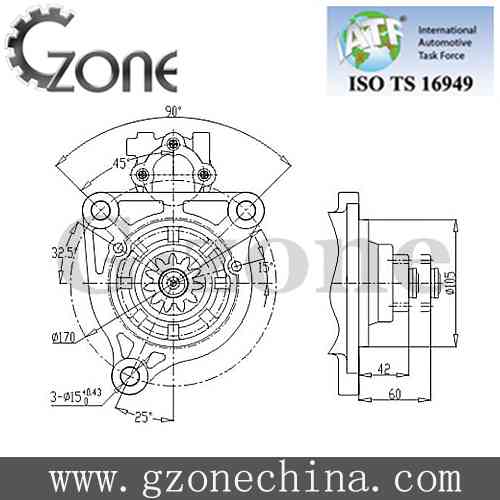 Starter for ISUZU 6WF1